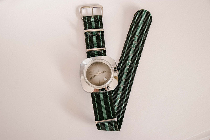 Rare Mechanical Silver-tone Timex Watch | Mens Square Timex Date Watch ...