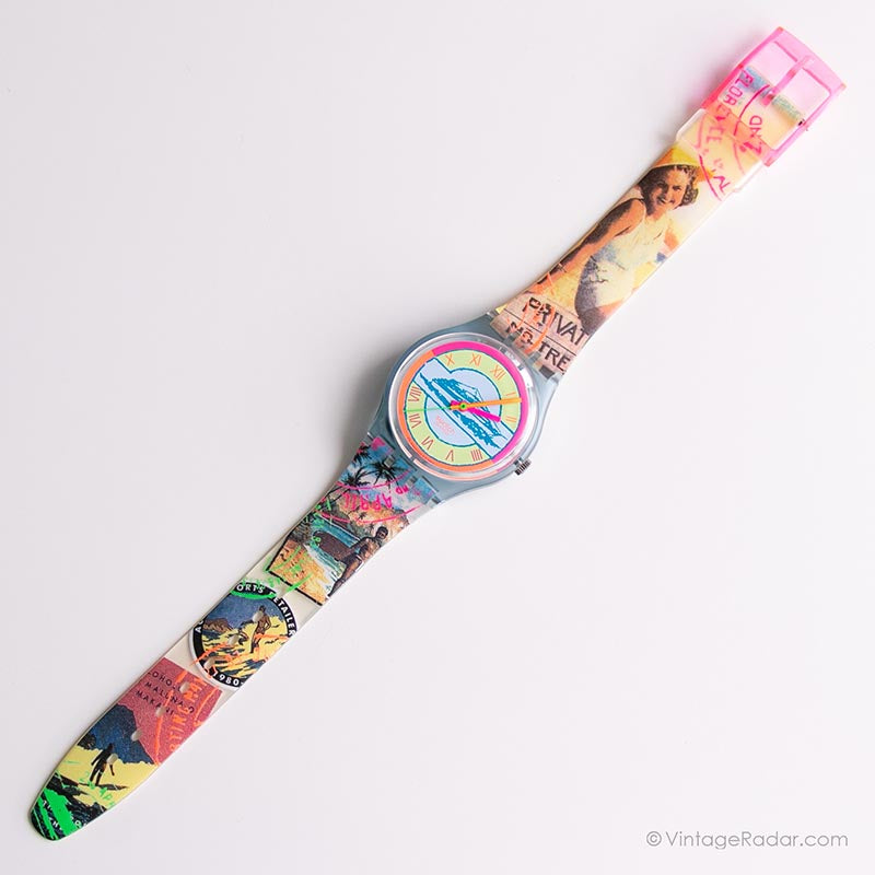 1993 Swatch GN127 POSTCARD Watch | Mint Condition 90s Swatch Gent ...