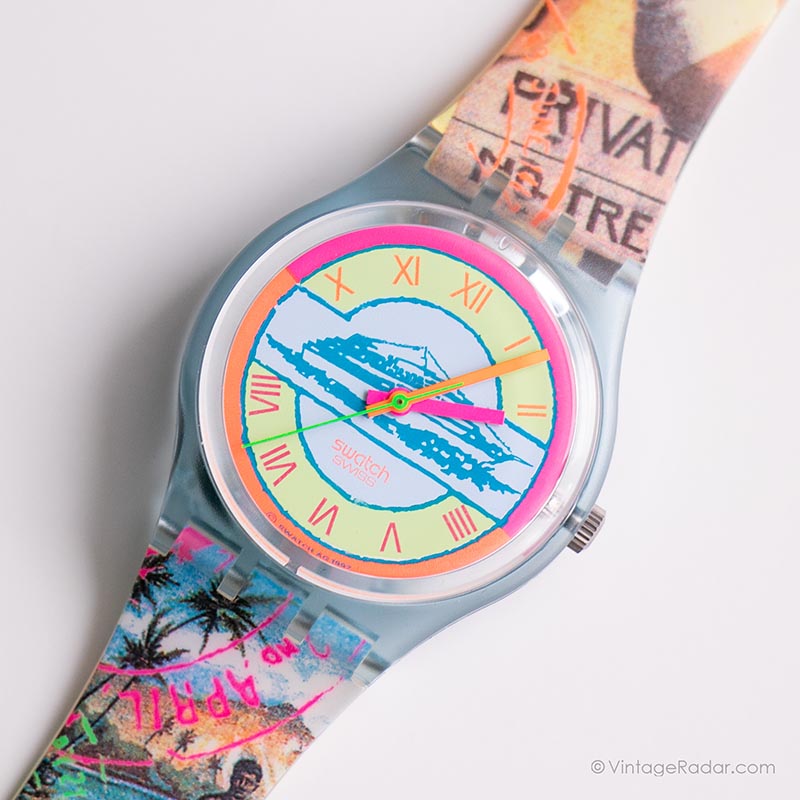 1993 Swatch GN127 POSTCARD Watch | Mint Condition 90s Swatch Gent ...