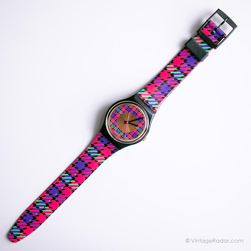 1992 Swatch GB147 TWEED Watch | Vintage Collectible Swatch Gent ...