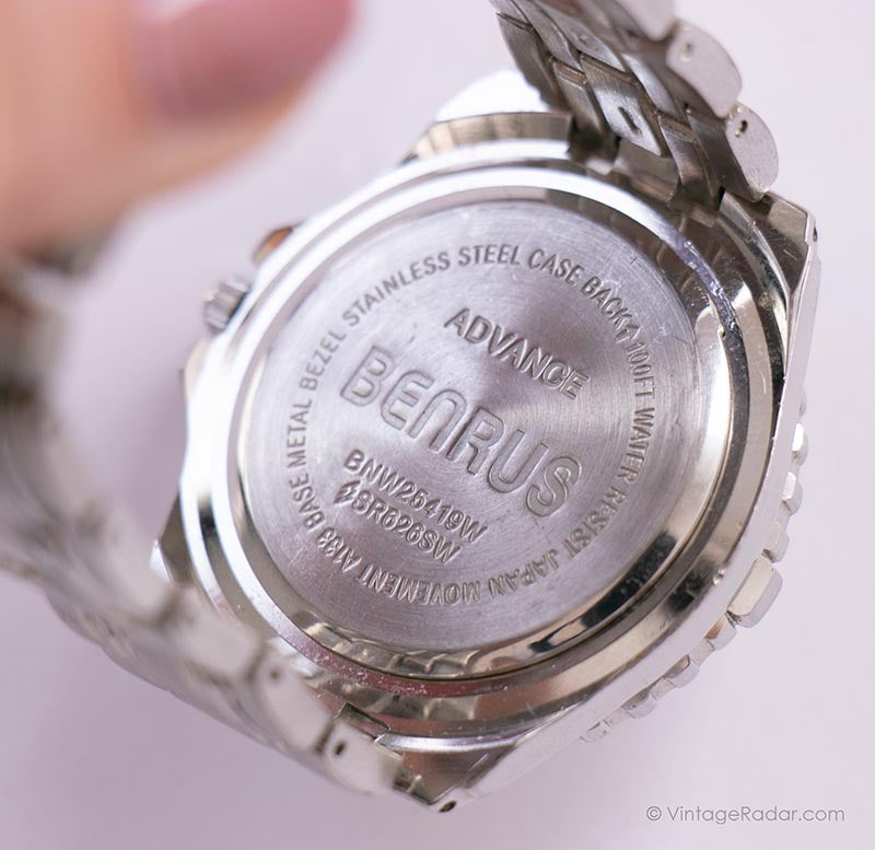 Silver-tone Benrus Dress Watch | BNW25419W Benrus Watch Unisex ...