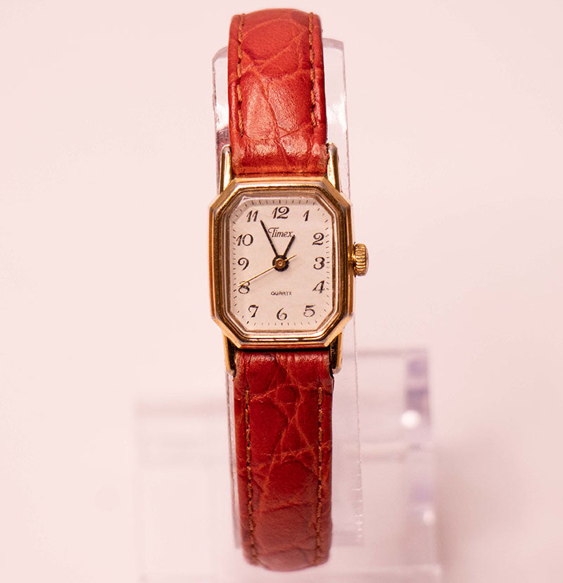90s Vintage Timex Rectangular Watch for Women Gold-Tone – Vintage Radar