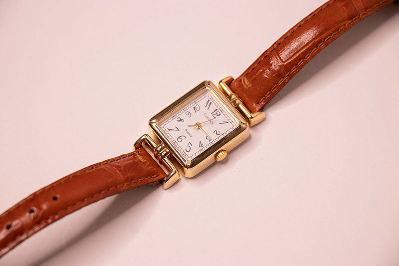 Carriage by Timex Rectangular Watch for Women Gold-Tone – Vintage Radar