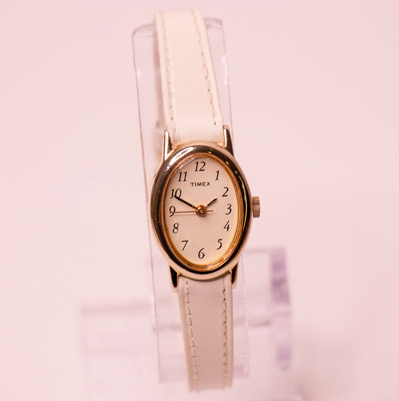 White Leather Timex Watch for Women | Old Ladies Timex Watch – Vintage ...