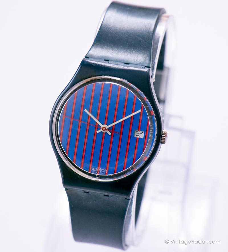 1986 BLUE NOTE GI100 / GI400 Swatch Watch | 80s FC Barcelona Watch ...