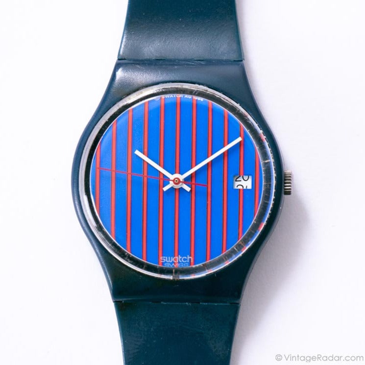 1986 BLUE NOTE GI100 / GI400 Swatch Watch | 80s FC Barcelona Watch ...