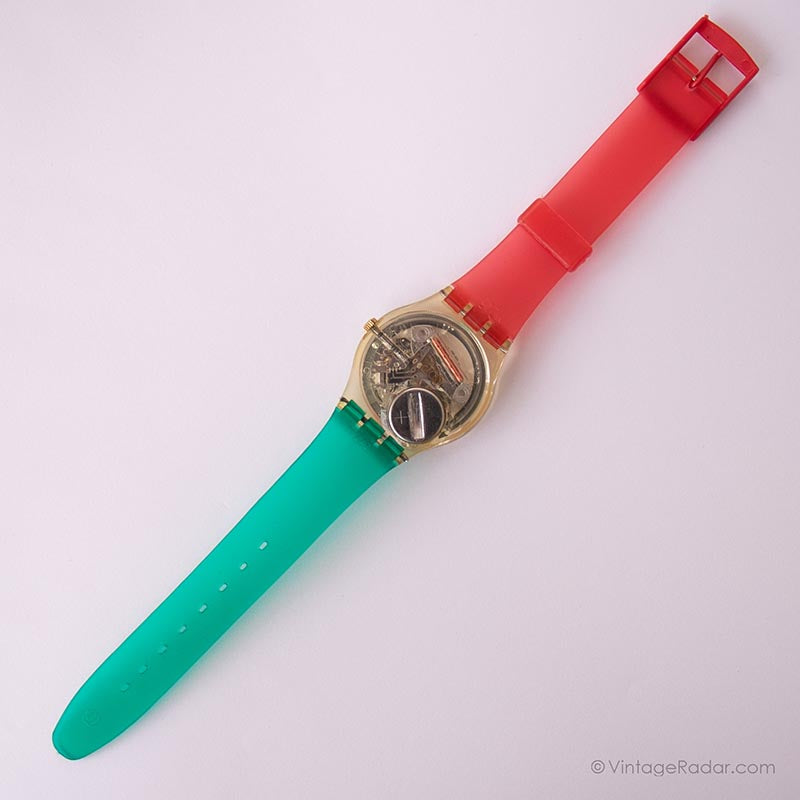 Vintage 1995 Swatch GK715 MOOS Watch | 90s Gold-tone Swatch Gent ...