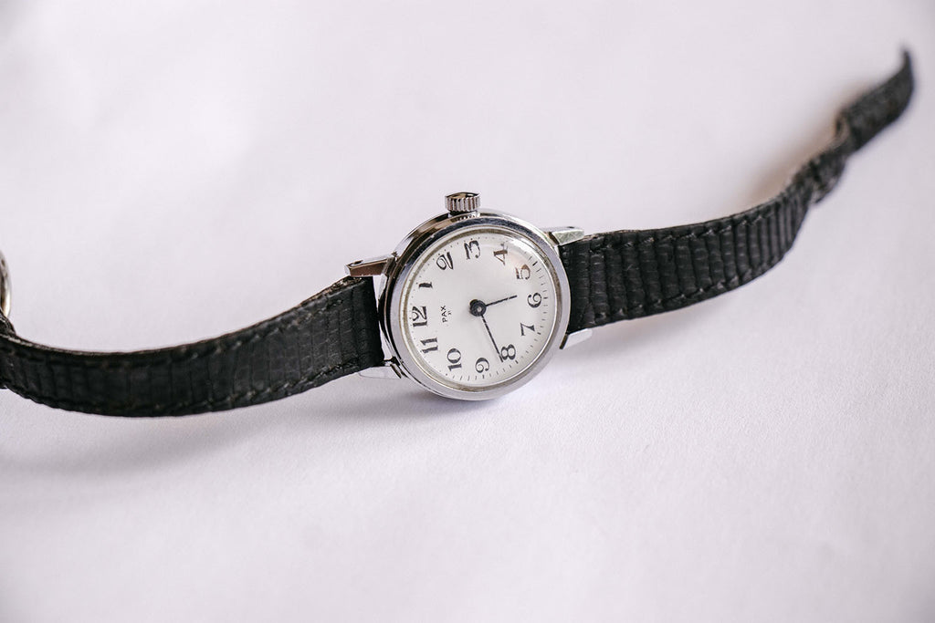 Small Silver-Tone Pax Mechanical Watch | Minimalist Vintage Watch ...
