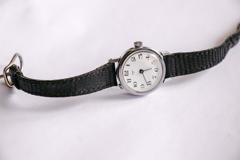 Small Silver-Tone Pax Mechanical Watch | Minimalist Vintage Watch ...