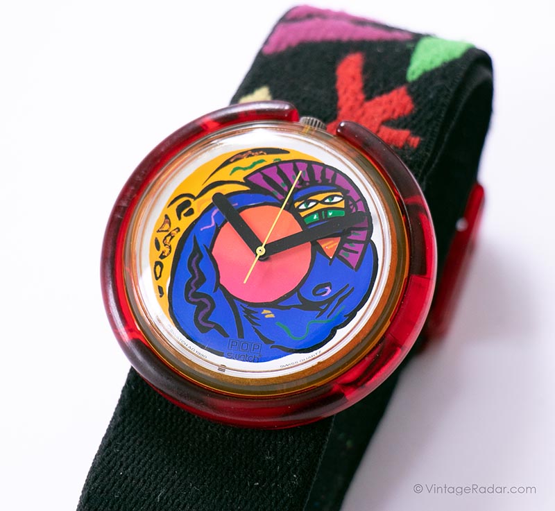 Swatch Pop PWK132 COLOR STORY Watch | 1990 Tribal Vintage Pop Swatch ...