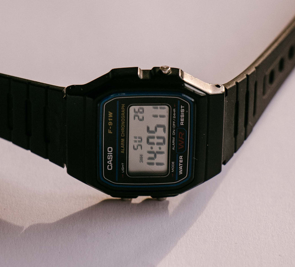 F-91W Vintage Casio Watch | Classic Alarm Chronograph Casio Watch ...