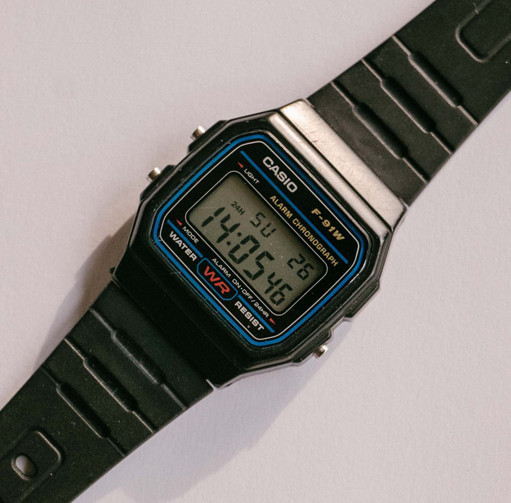 F-91W Vintage Casio Watch | Classic Alarm Chronograph Casio Watch ...