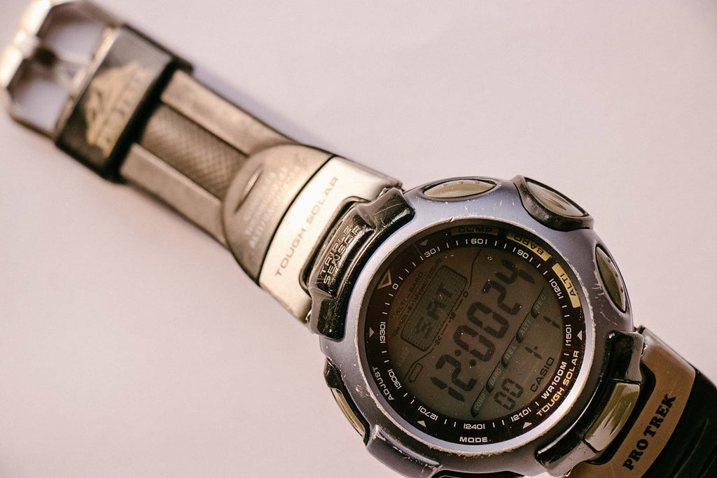 Casio Pro Trek 2471 PRT-50 Tough Solar Altimeter Hiking Watch – Vintage ...