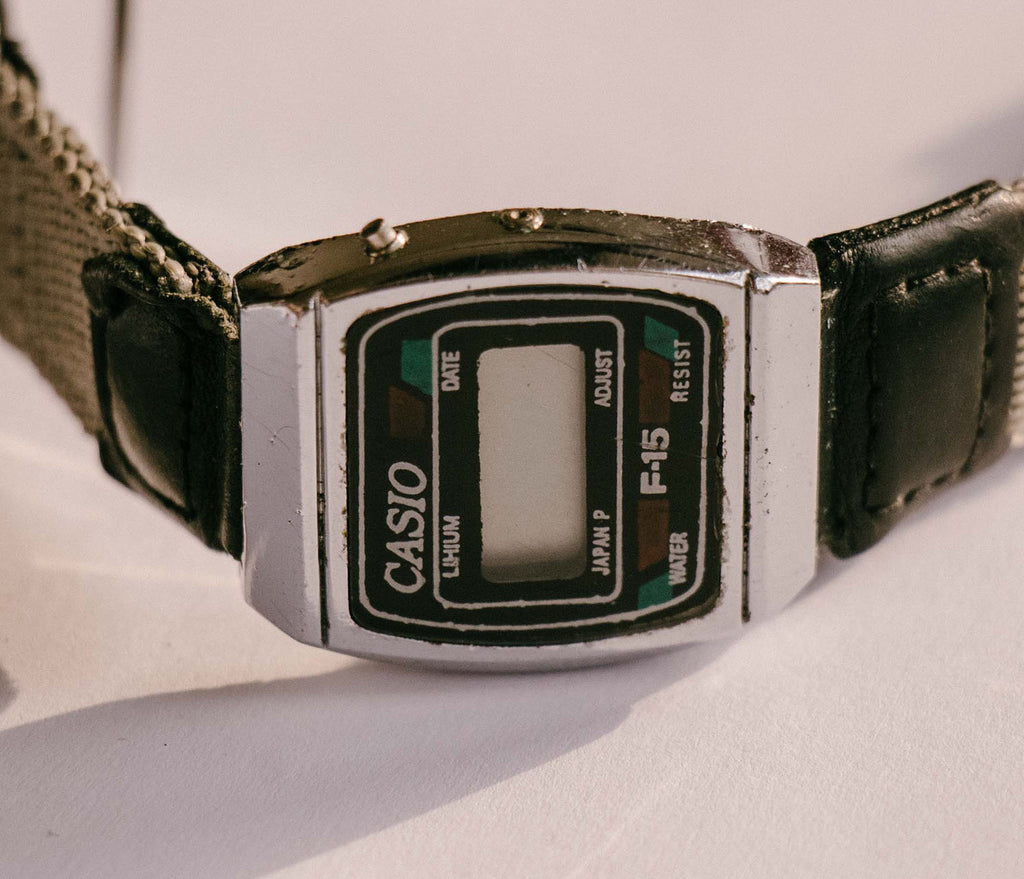 Casio Lithium F-15 Date Watch | 80s Vintage Quartz Casio Watch ...