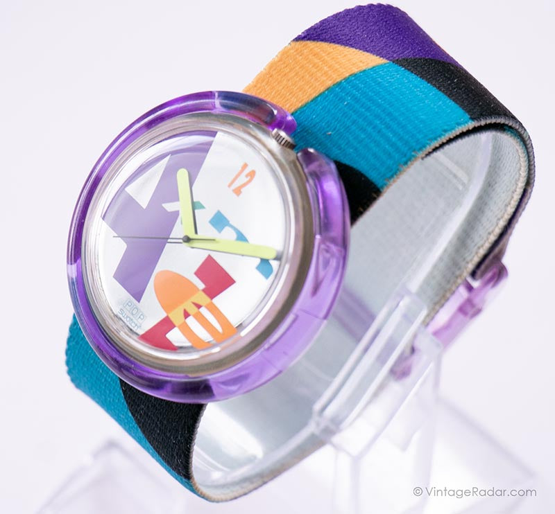 1991 Pop Swatch PWK141 Letterhead Watch | Funky Retro Swatch Pop Watch ...