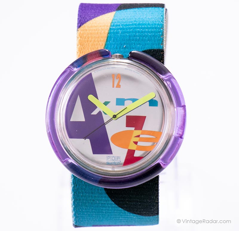 1991 Pop Swatch PWK141 Letterhead Watch | Funky Retro Swatch Pop Watch ...