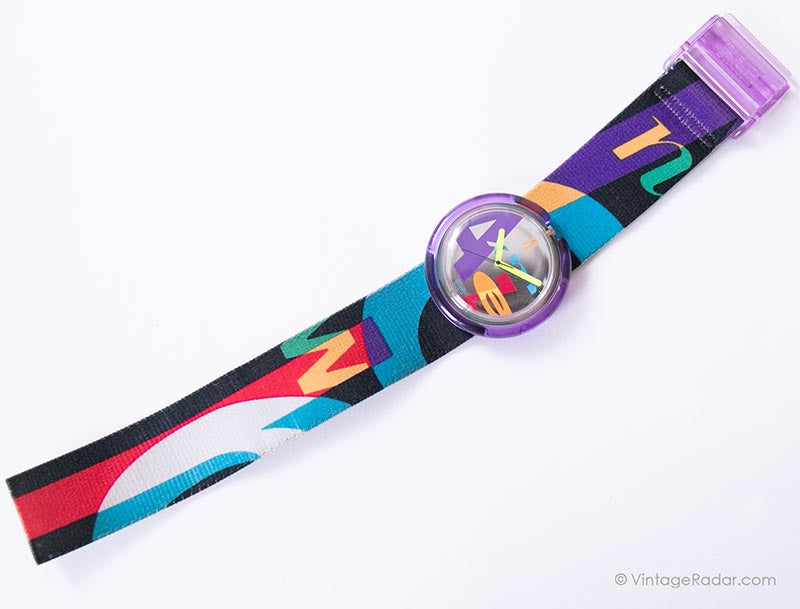 1991 Pop Swatch PWK141 Letterhead Watch | Funky Retro Swatch Pop Watch ...