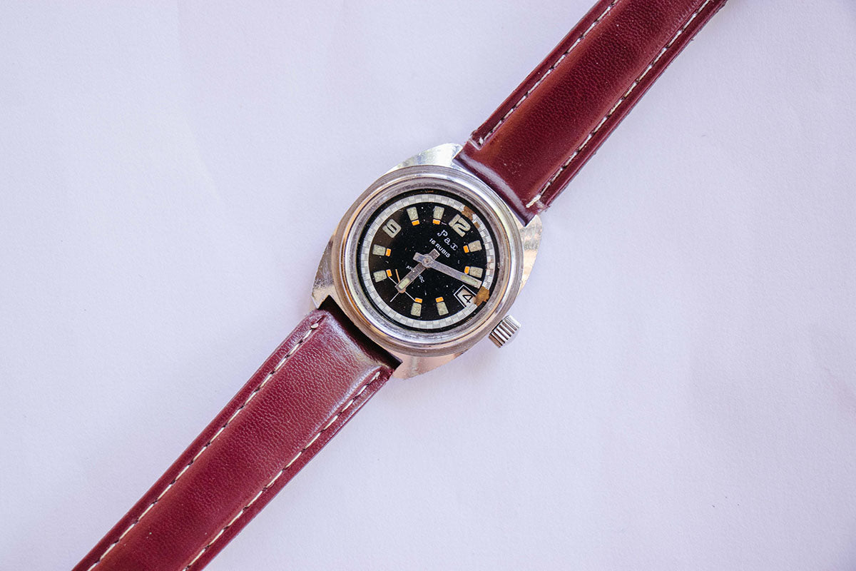 16 Rubis Pax Vintage Mechanical Watch | Men's Swiss Made Diver Watch ...