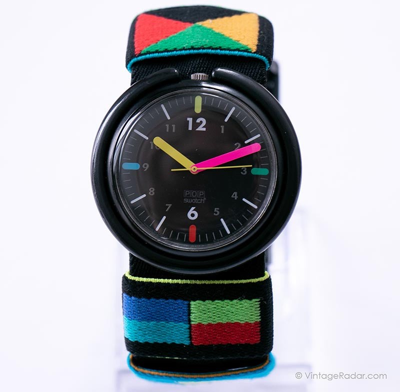 1989 Pop Swatch PWBB129 Wristpad Watch | Rasta Pop Swatch 80s – Vintage ...