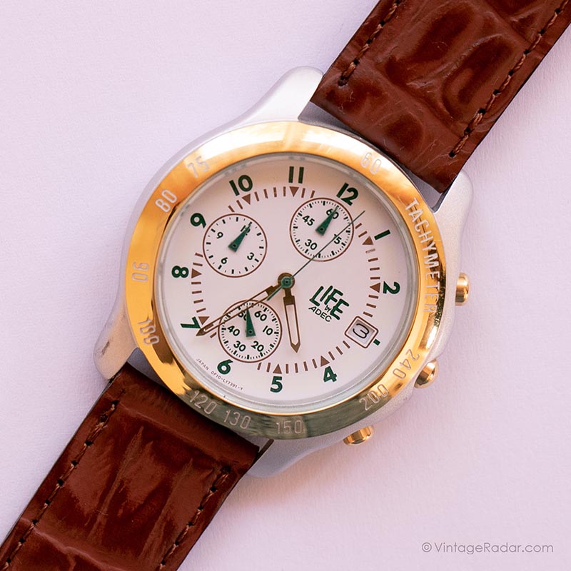 Two-tone ADEC by Citizen Chronograph Watch | Vintage Luxury Watch ...