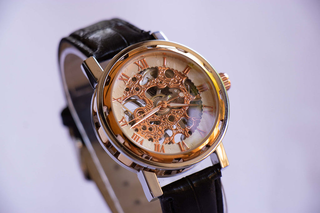 Rose-Gold SKELETON Mechanical Watch | Luxury Premium Watch – Vintage Radar