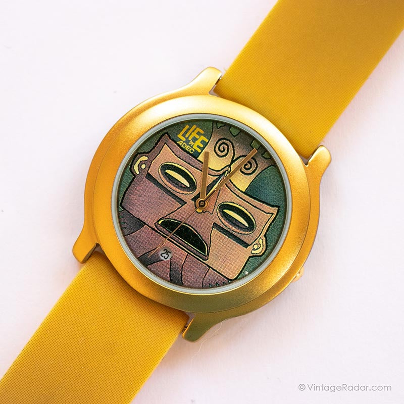 Vintage Cartoon Life by Adec Watch | Gold-tone Japan Quartz Watch by C ...
