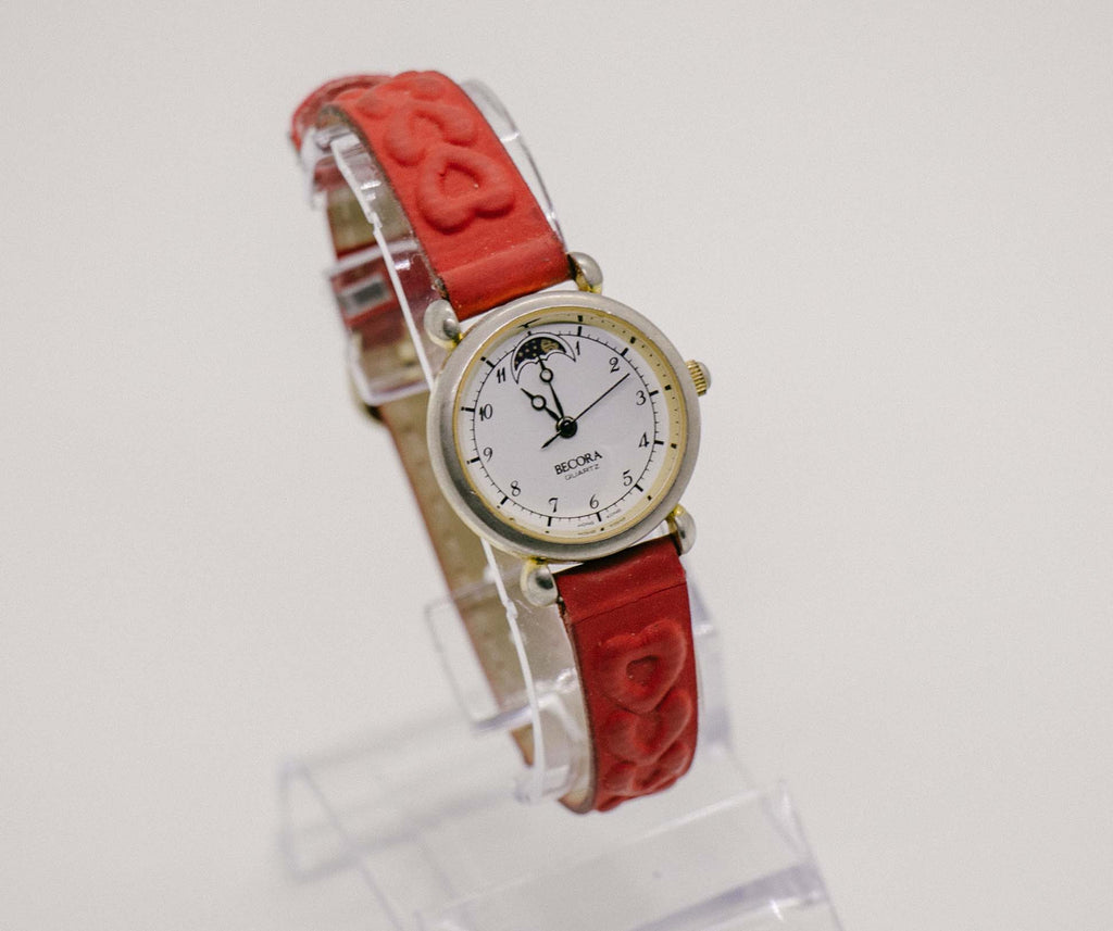 Silver-tone Moon Phase Watch by Becora | Moonphase Watch Collection ...