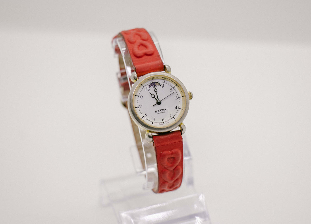 Silver-tone Moon Phase Watch by Becora | Moonphase Watch Collection ...