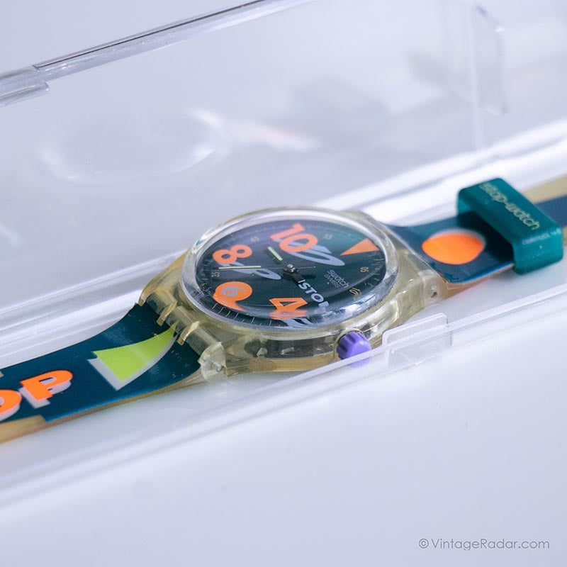 Mint 1993 Swatch SSK102 MOVIMENTO Watch | Chronograph Swatch Stop ...