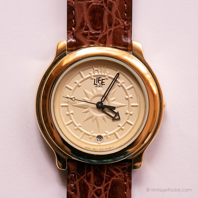 Vintage Elegant Life by Adec Watch | Gold-tone Japan Quartz Watch by C ...
