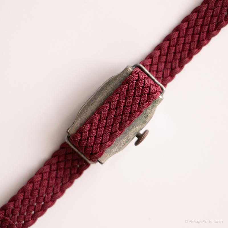 Vintage 1960s Rectangular Mechanical Watch | Antique Silver-tone Watch ...