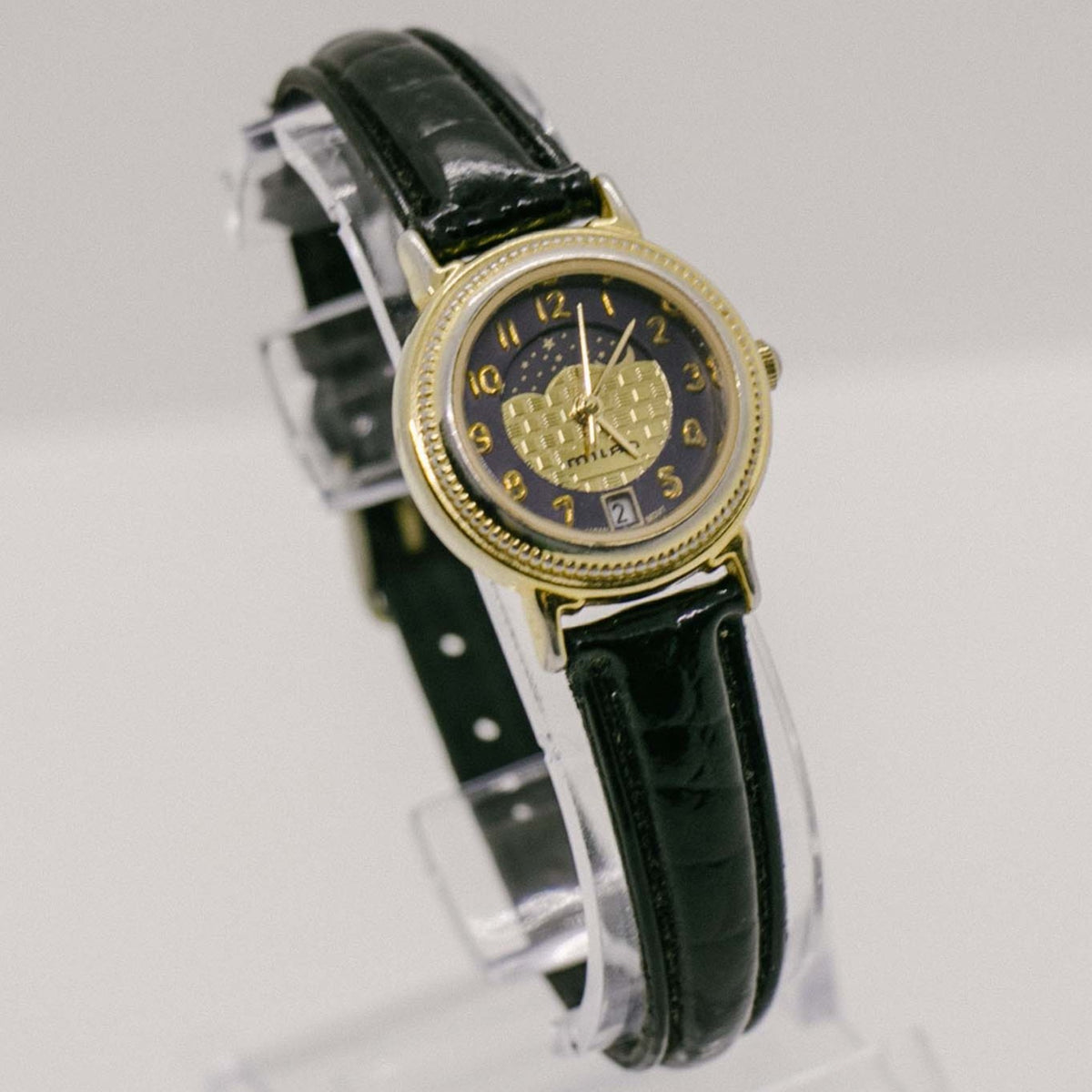 Rare Milan Moon Phase Watch with Blue Dial | Stars and Moon Watch ...