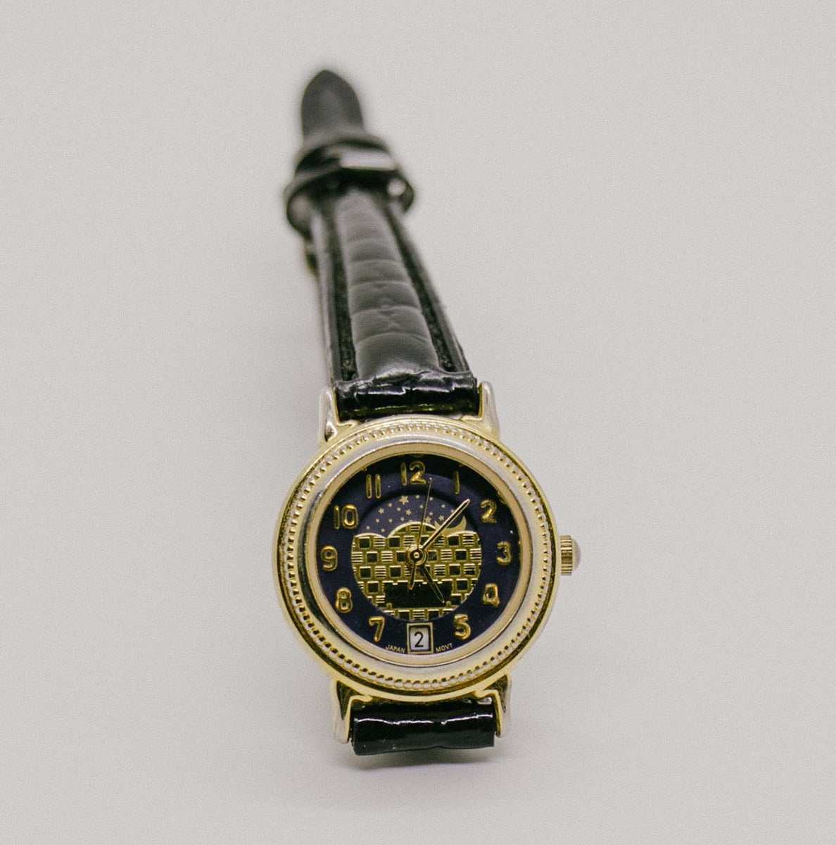 Rare Milan Moon Phase Watch with Blue Dial | Stars and Moon Watch ...