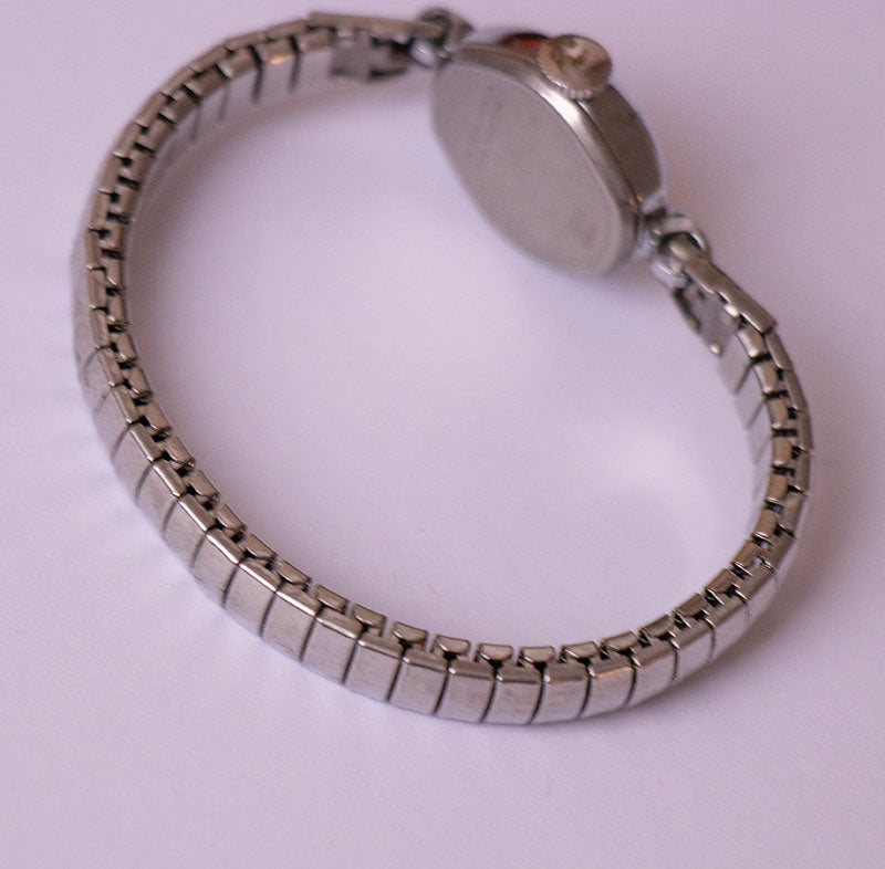 Small Vintage Timex Dress Watch | Silver-Tone Mechanical Ladies Watch ...