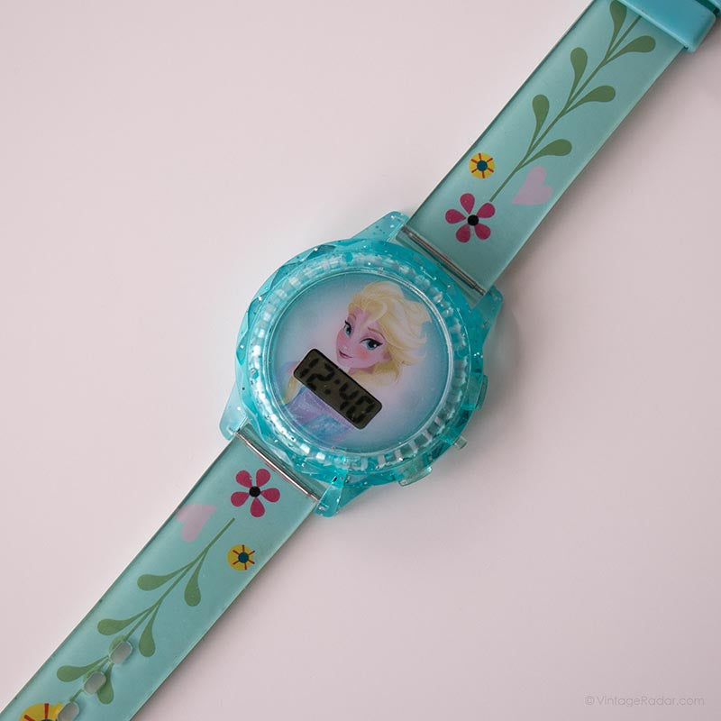 Frozen Elsa Disney Princess Digital Watch | Blue Frozen Vintage Watch ...