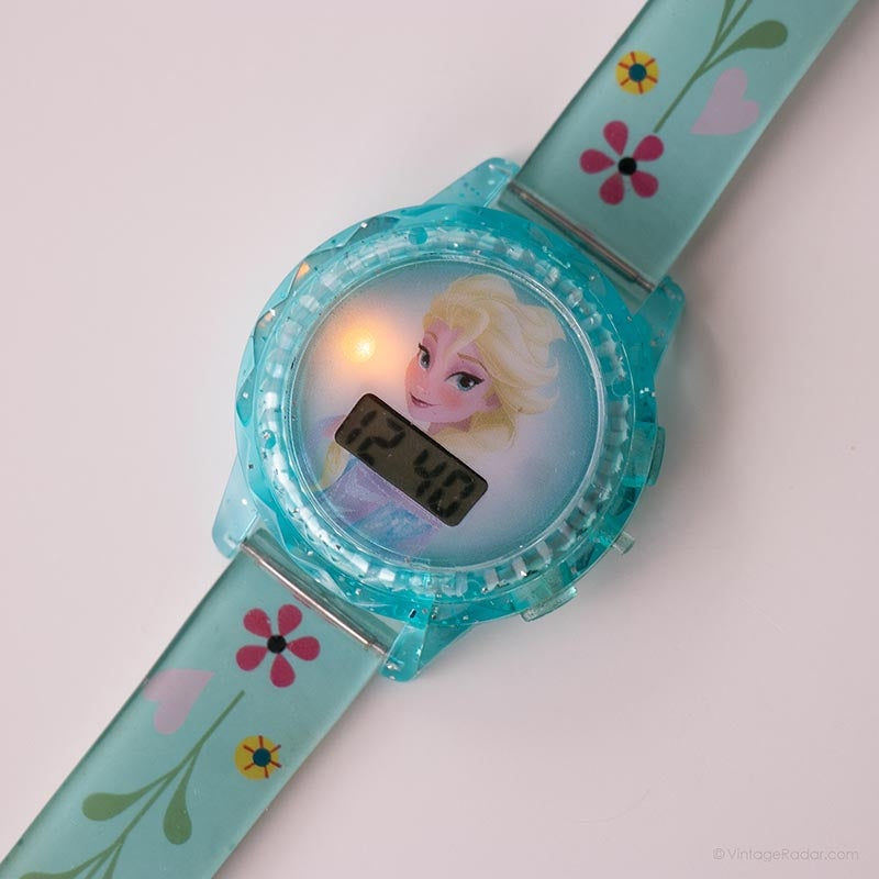 Frozen Elsa Disney Princess Digital Watch | Blue Frozen Vintage Watch ...