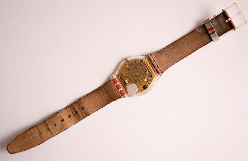 2001 THINE SFK155 Skin Swatch | Gold Tone Swatch Skin Watch – Vintage Radar