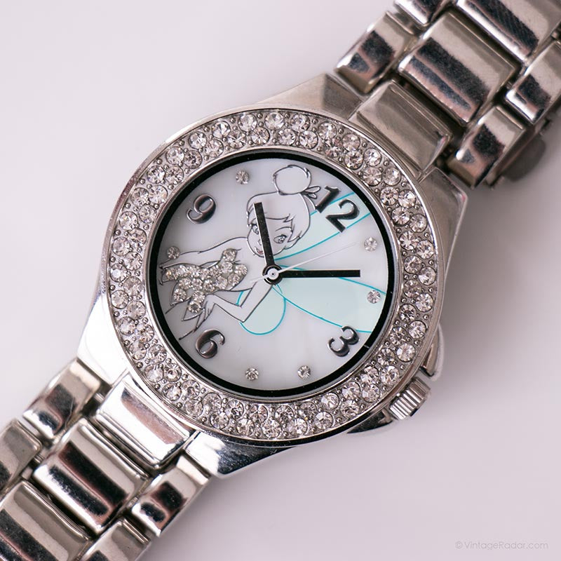 Luxury Tinker Bell Disneyland Watch | Silver-Tone Retro Gift Watch ...