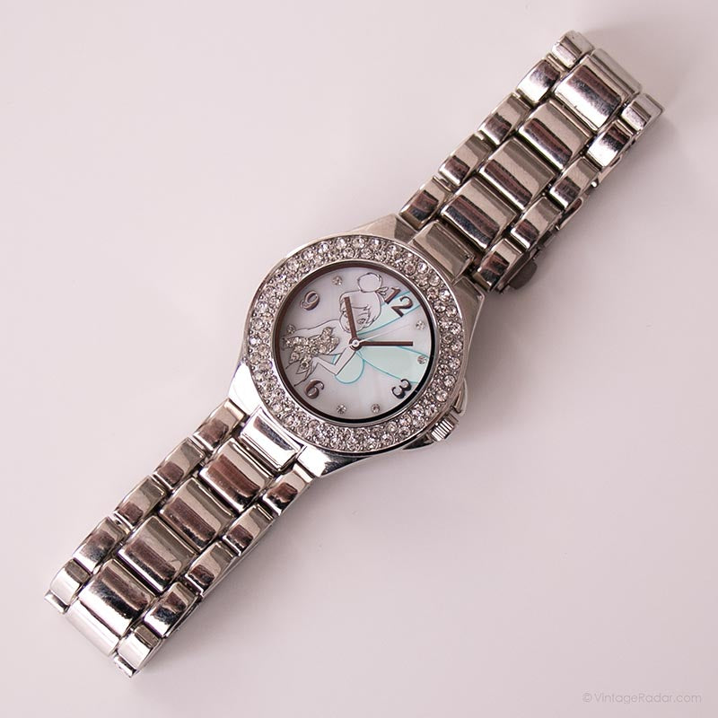 Luxury Tinker Bell Disneyland Watch | Silver-Tone Retro Gift Watch ...