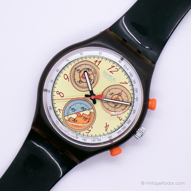 1994 Swatch SCO100 DANCING FEATHERS Watch | Vintage Swatch Chrono ...