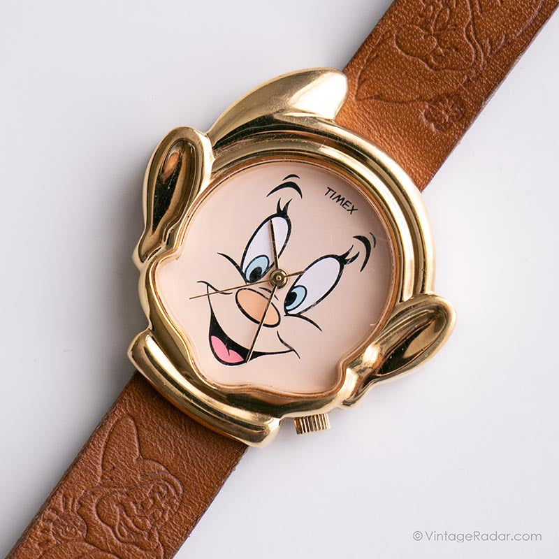 Vintage Gold-tone Disney Watch | Snow White and The Seven Dwarfs Watch ...