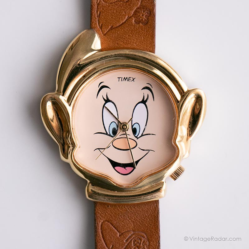 Vintage Gold-tone Disney Watch | Snow White and The Seven Dwarfs Watch ...