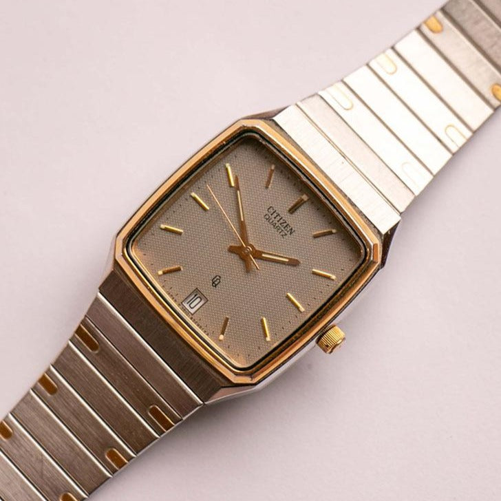 Square-dial Citizen Quartz Vintage Watch | Silver Japan Quartz Watch ...