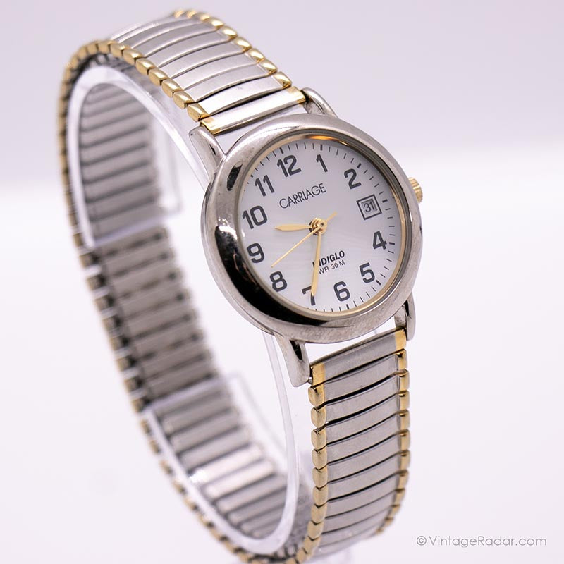Retro Carriage Watch For Women | Two-Tone Vintage Ladies Watch ...