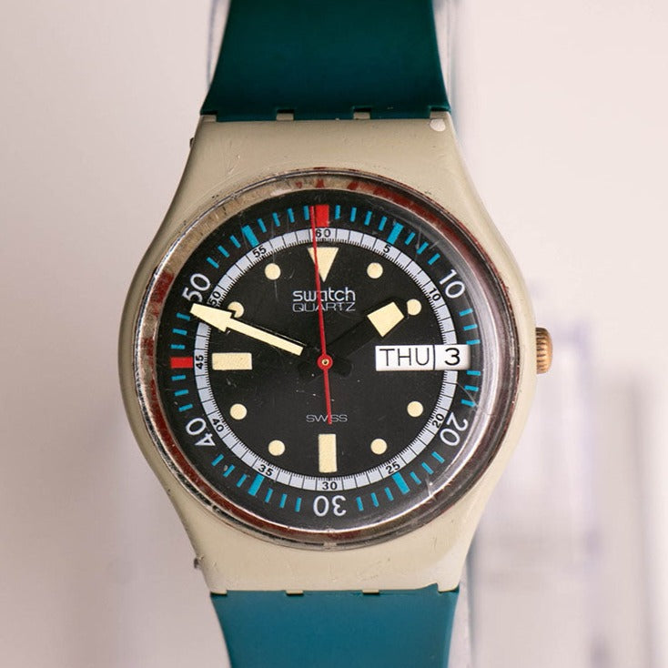 1985 Swatch GM701 CALYPSO DIVER Watch | RARE Vintage 80s Swatch Gent ...