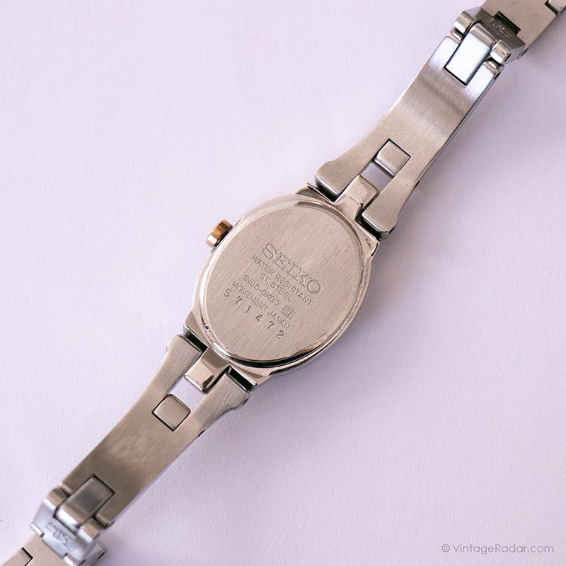 Vintage Seiko 1N00-0KG0 R2 Watch | Mother of Pearl Dial Watch for Her ...