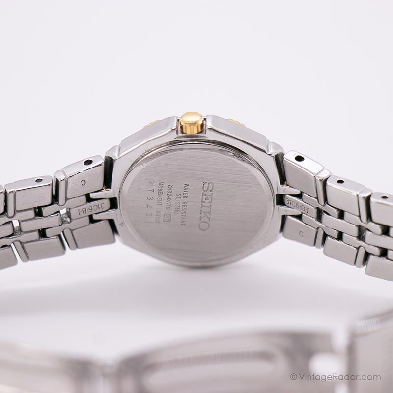 Vintage Seiko 7N82-0AT0 R1 Wristwatch for Her | Two-tone Elegant Watch ...