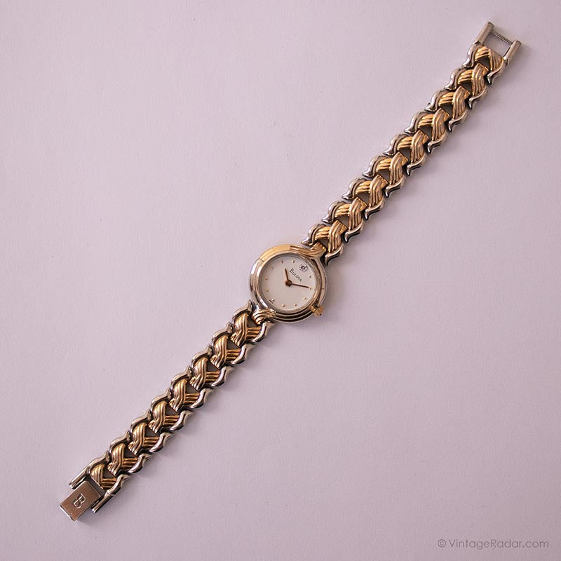 Vintage Bulova Two-tone Watch | Japan Quartz Dress Watch for Ladies ...