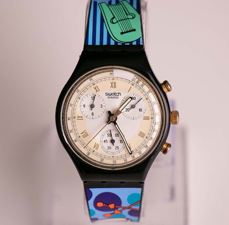 SCB111 LODGE Swatch Chronograph Watch | 1993 Vintage Swatch Watch ...