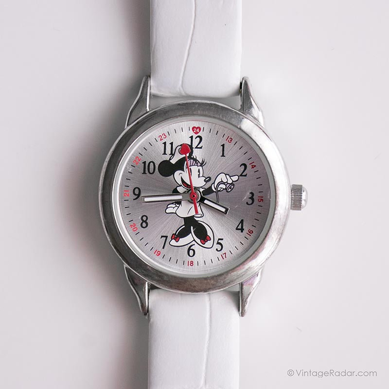 Vintage Minnie Mouse Watch by Disney | Silver-tone Japan Quartz Watch ...